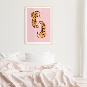 Preppy Wall Decor Leopard, Pink Bedroom Decor Teens, Apartment Wall ...