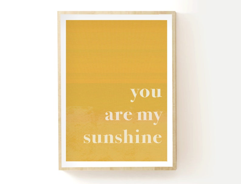 Inspirational Wall Art You Are My Sunshine Abstract Sun | Etsy