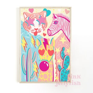 Colorful Prints Set of 9 Printable Art, Preppy Prints, Gallery Wall ...