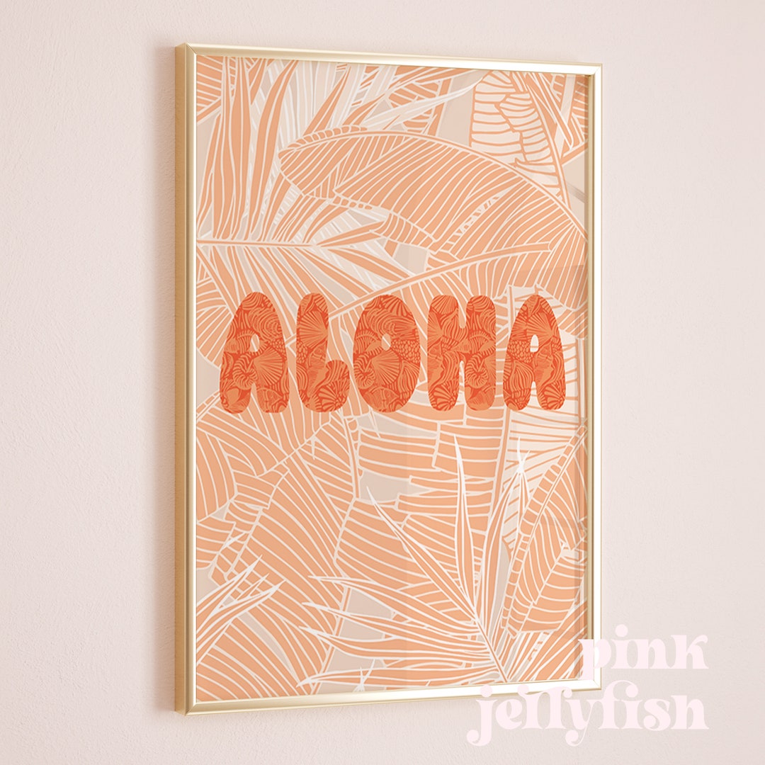 Aloha Print Coastal Cowgirl Wall Art, Dorm Decor, Digital Prints ...