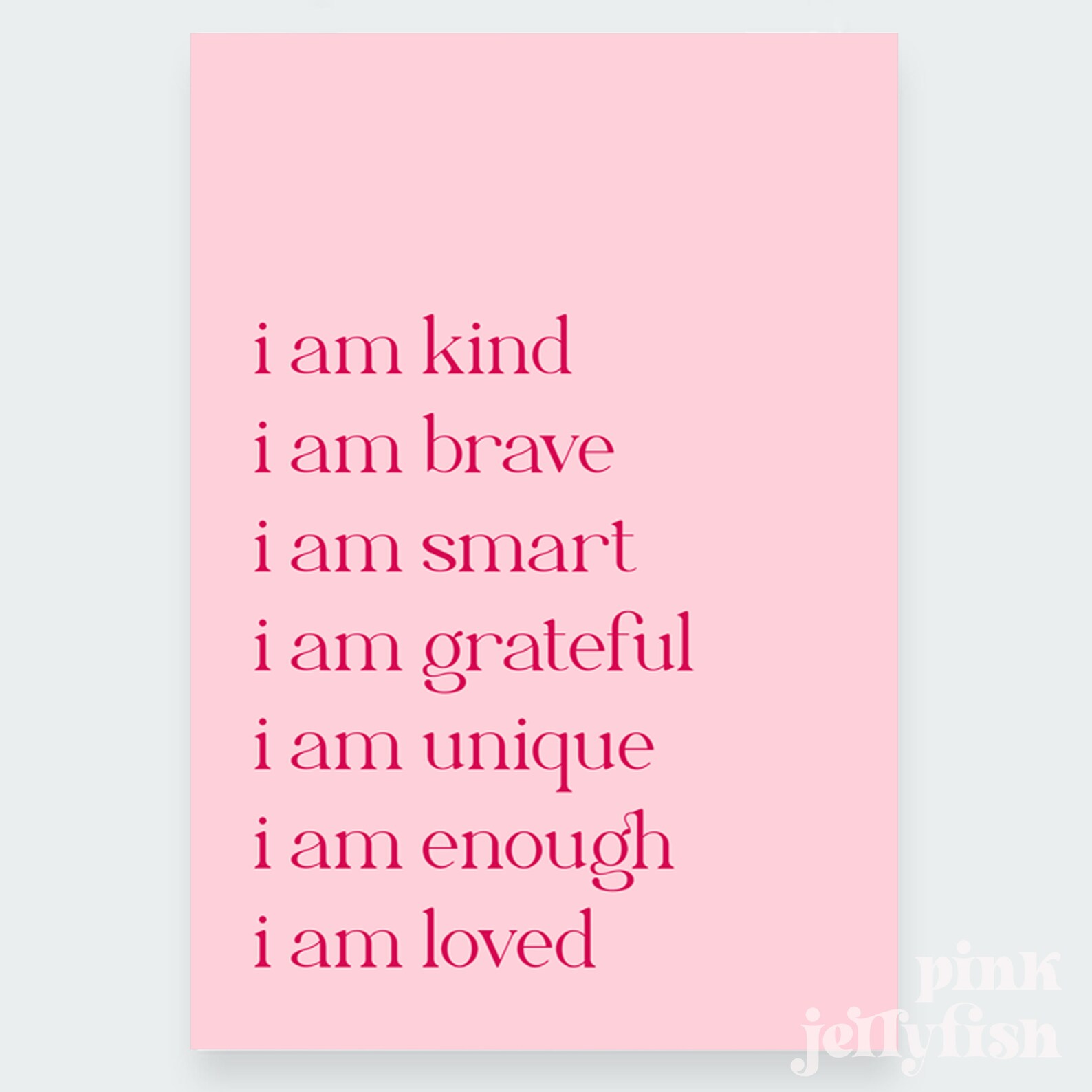 I Am Girls Affirmation Print, Aura Print, Positive Wall Art for Girls ...