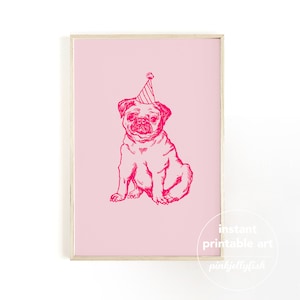 Preppy Prints Wall Decor Set of 6 Digital Prints, Dorm Wall Decor ...