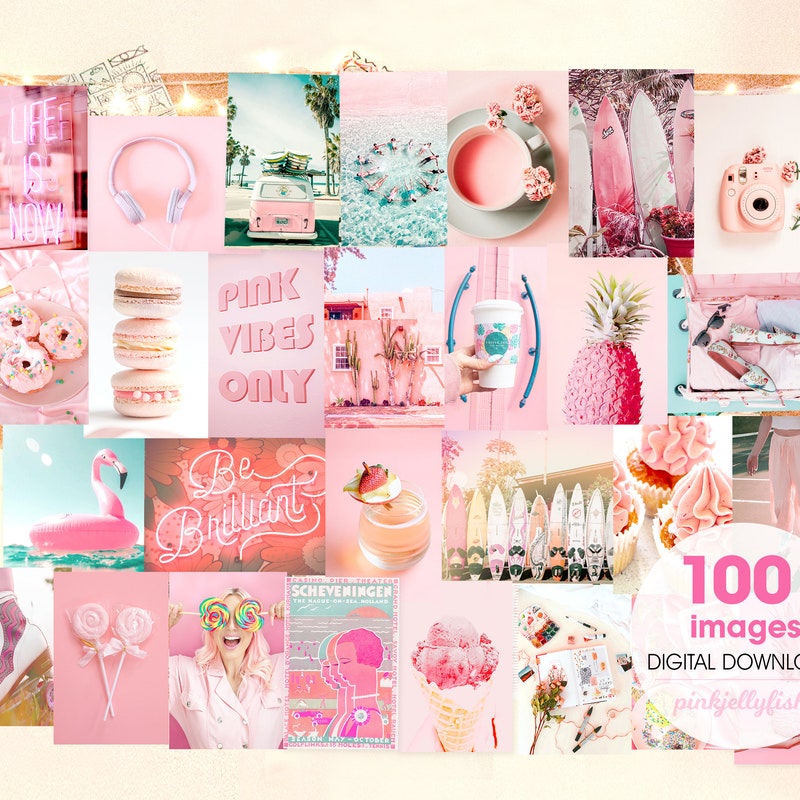 Pink Collage Kit - Etsy