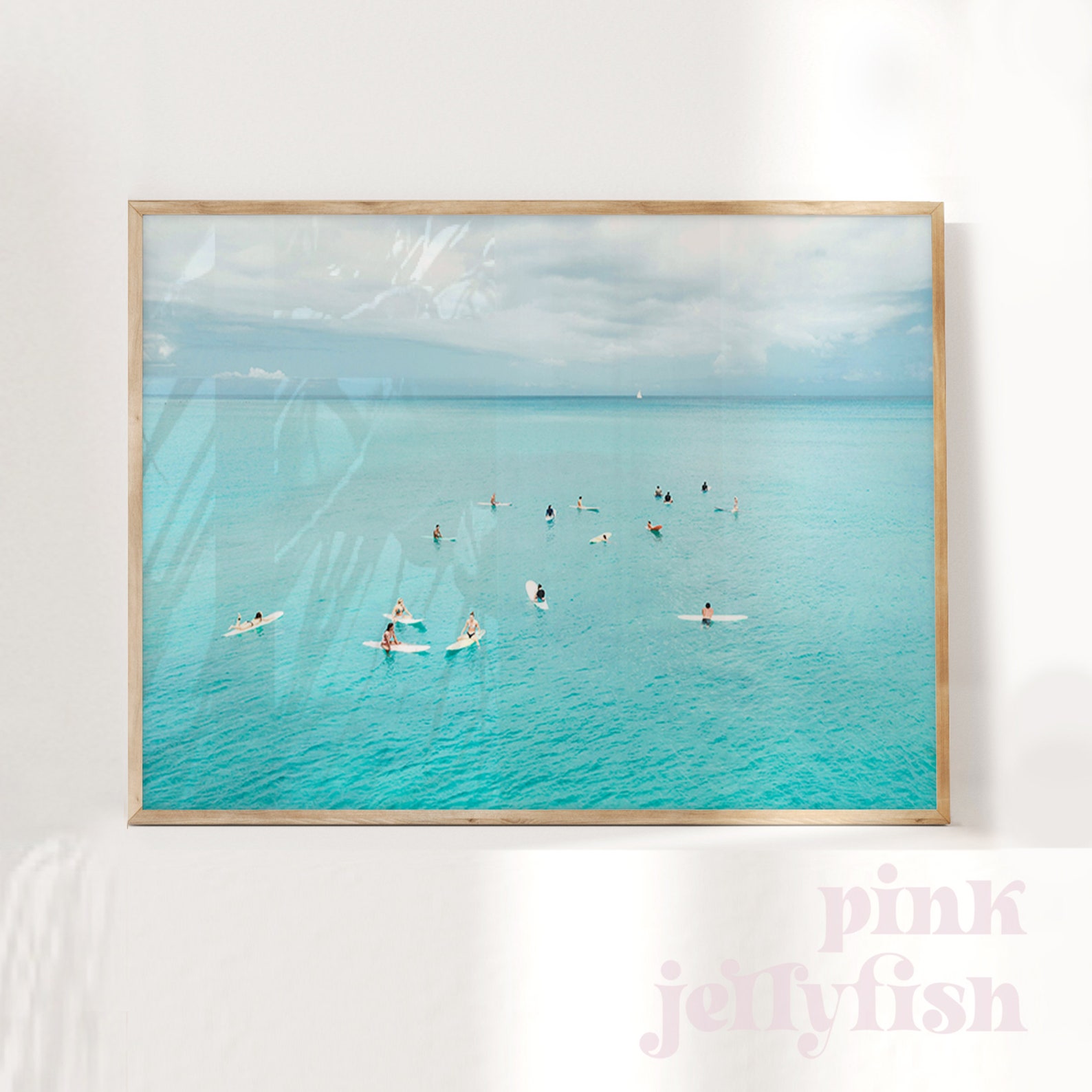 Coastal Wall Art Surf Poster Beach Print Landscape Horizontal Digital ...