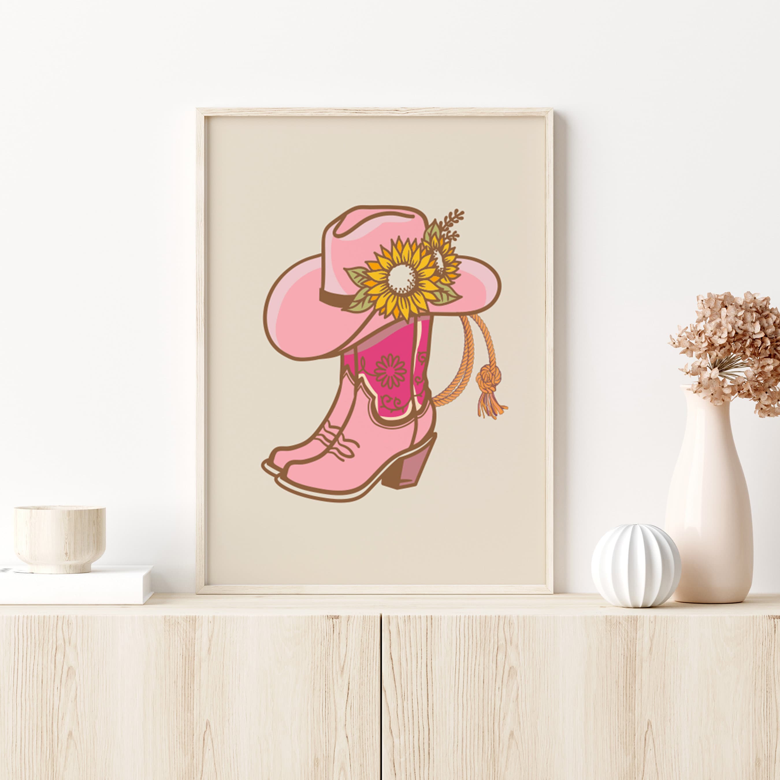 Pink Cowgirl Print Teen Cowgirl Bedroom Decor Cowboots - Etsy