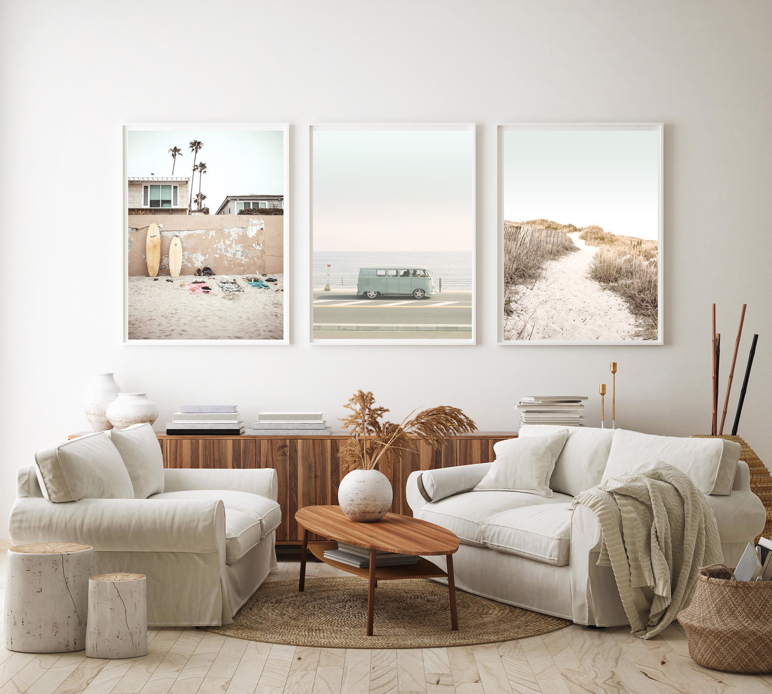 Coastal Prints Set of 3 Beach Printable Surf Photo Download | Etsy