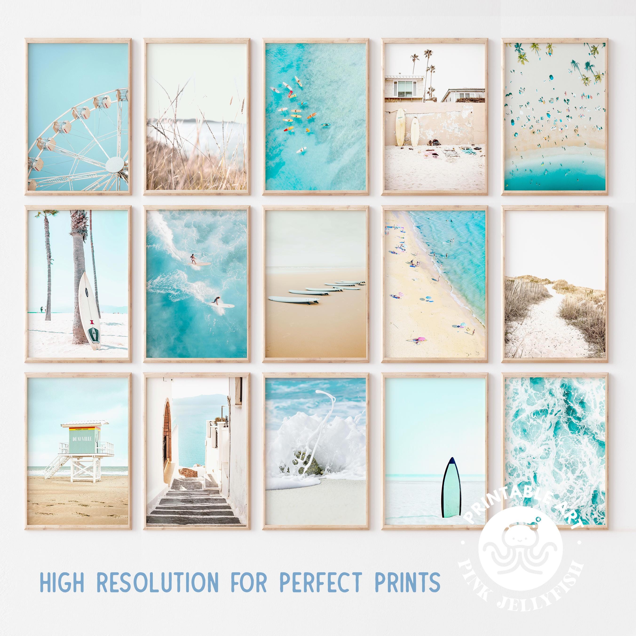 Coastal Wall Art Set 130+ , Beachy Wall Decor, Beach Prints Bundle ...