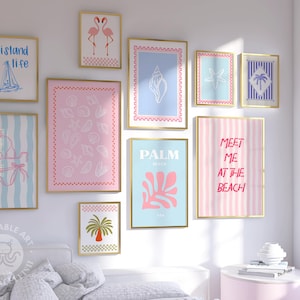 Beachy Wall Art Set 120+, Preppy Prints Set, Beach Digital Prints ...