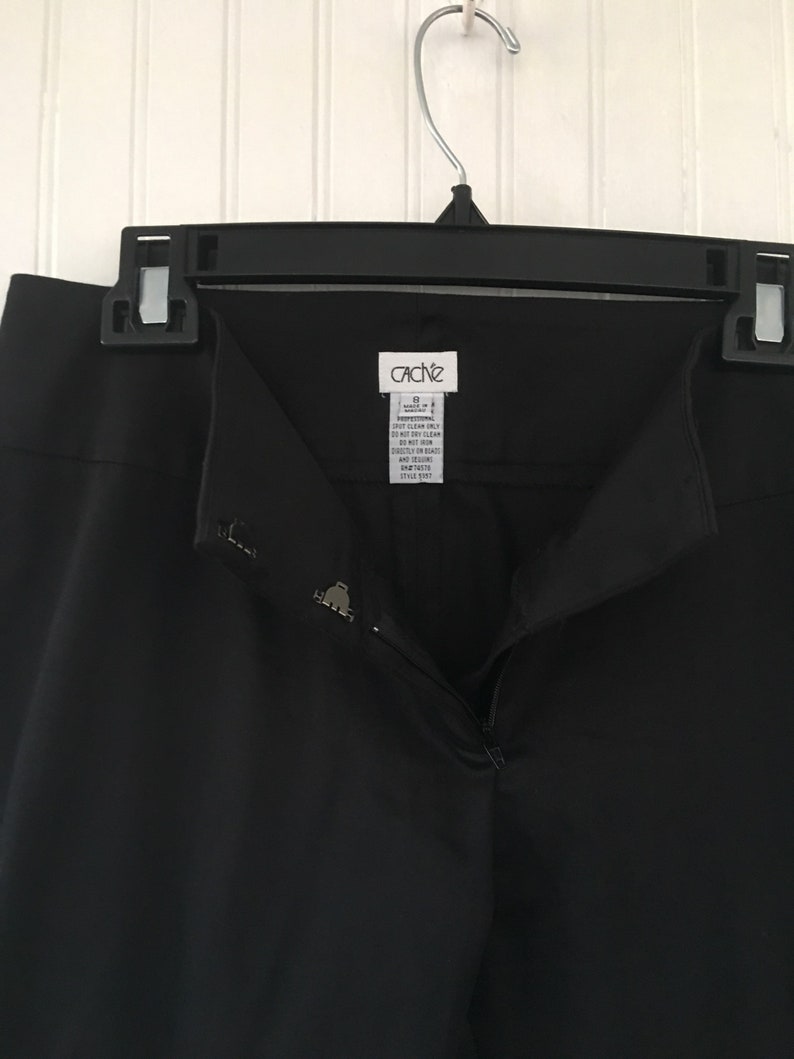 Vintage 90s Cache Black Embroidered Dress Pants Beaded Rainbow - Etsy