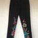Vintage 90s Cache Black Embroidered Dress Pants Beaded Rainbow Size 8 ...