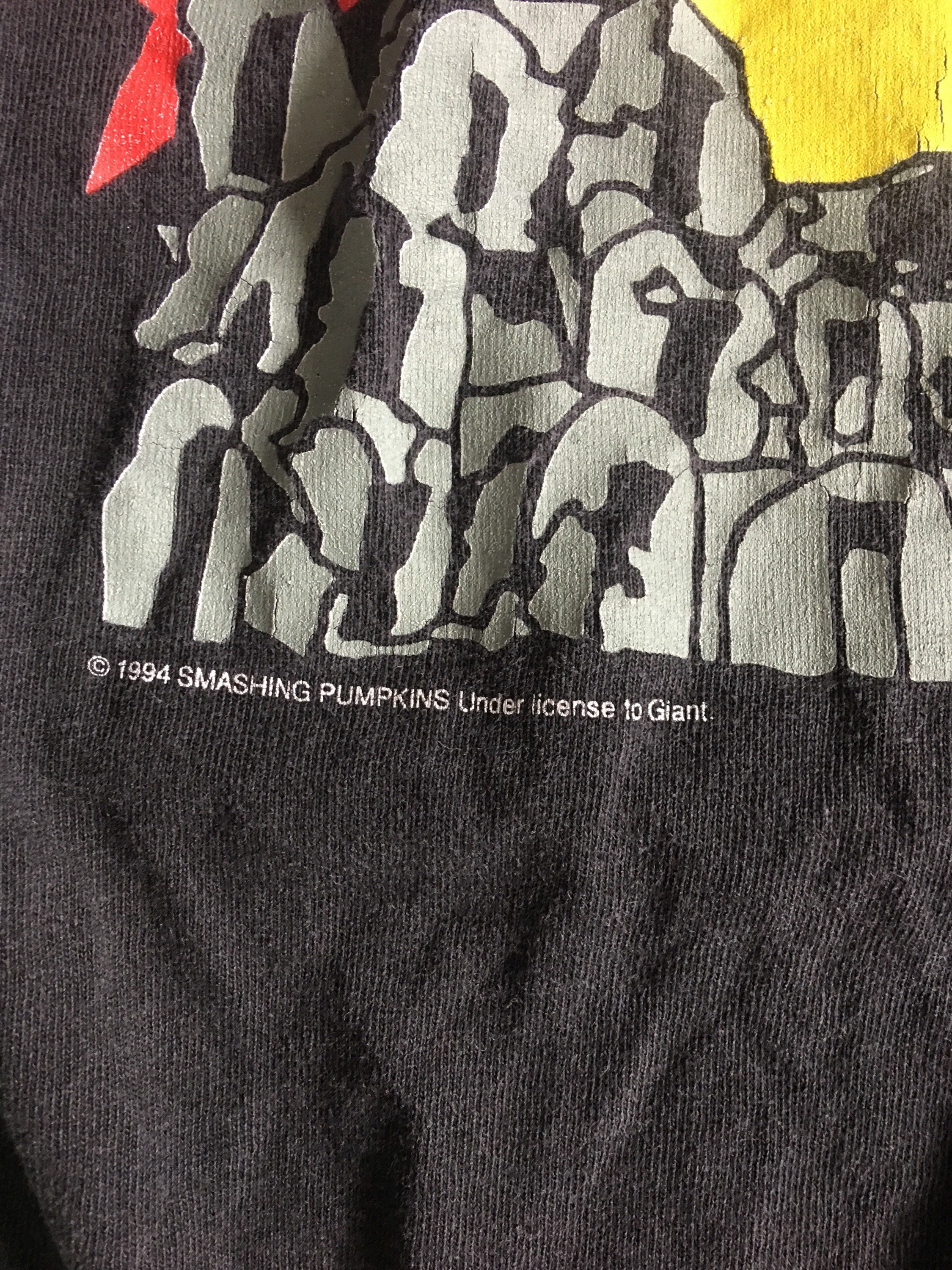 Vintage 90s The Smashing Pumpkins Band Tee Shirt Black Clown 1994 Tour ...