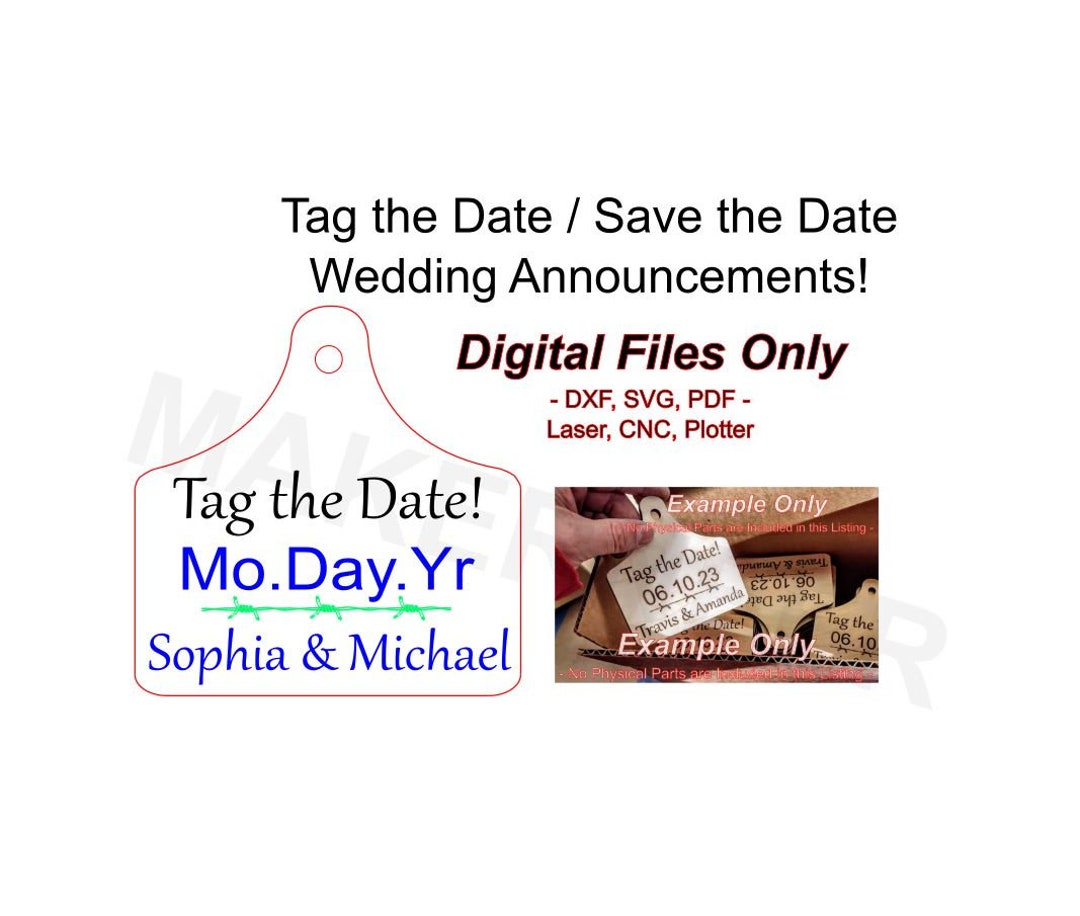 Digital Download: Tag the Date / Save the Date - Wedding Invitation ...