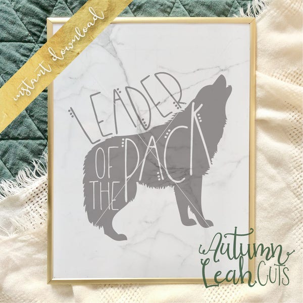 Wolf Pack Leader Svg - Etsy