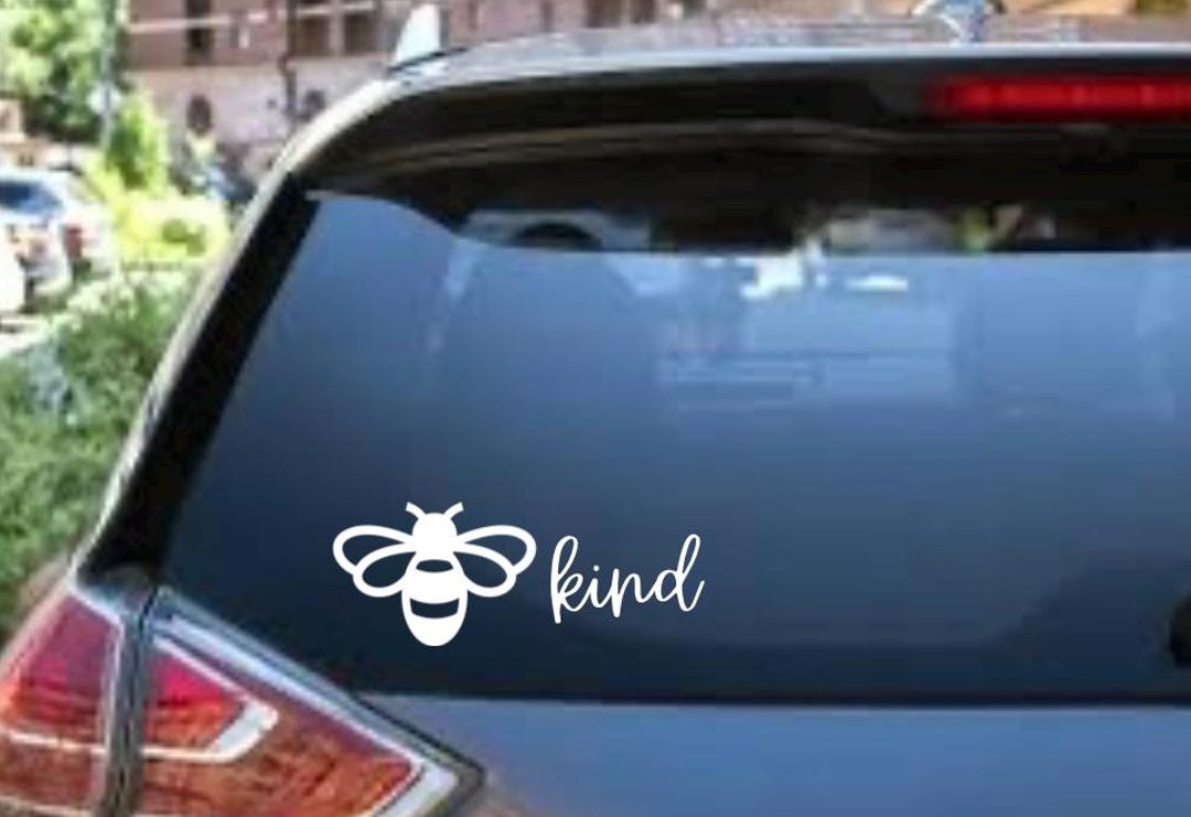 Bee Kind Car Decal, Bee Kind Vinyl Decal, Be Kind Vinyl Car Decal, Bee ...