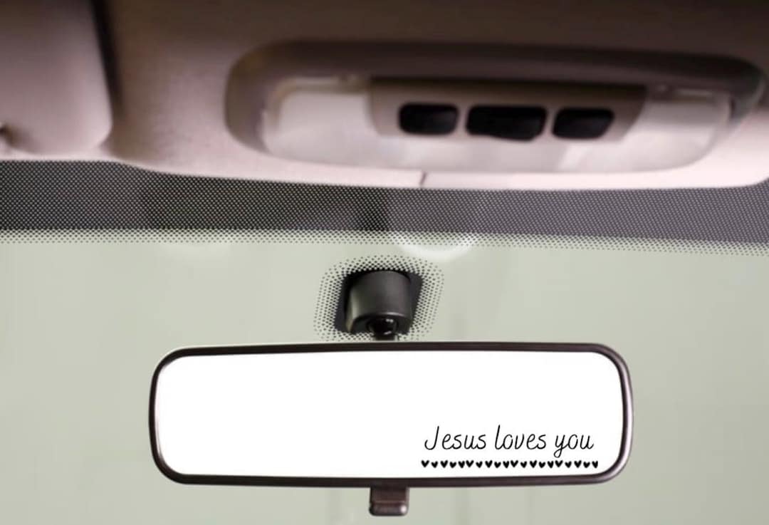 Jesus Loves You Car Decal, Christian Car Decal, Car Mirror Decal, Faith ...