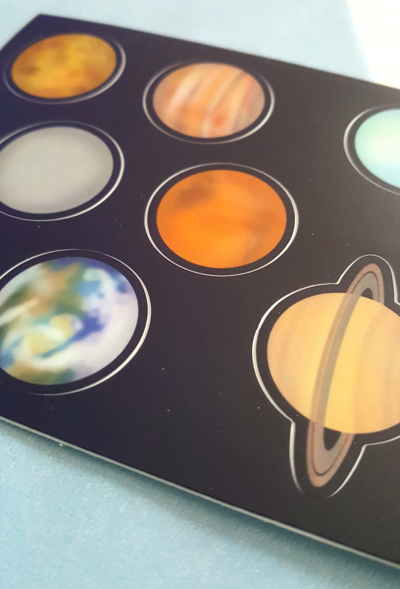 Solar System Stickers, Planetary Space Sticker, Outer Space Planets ...