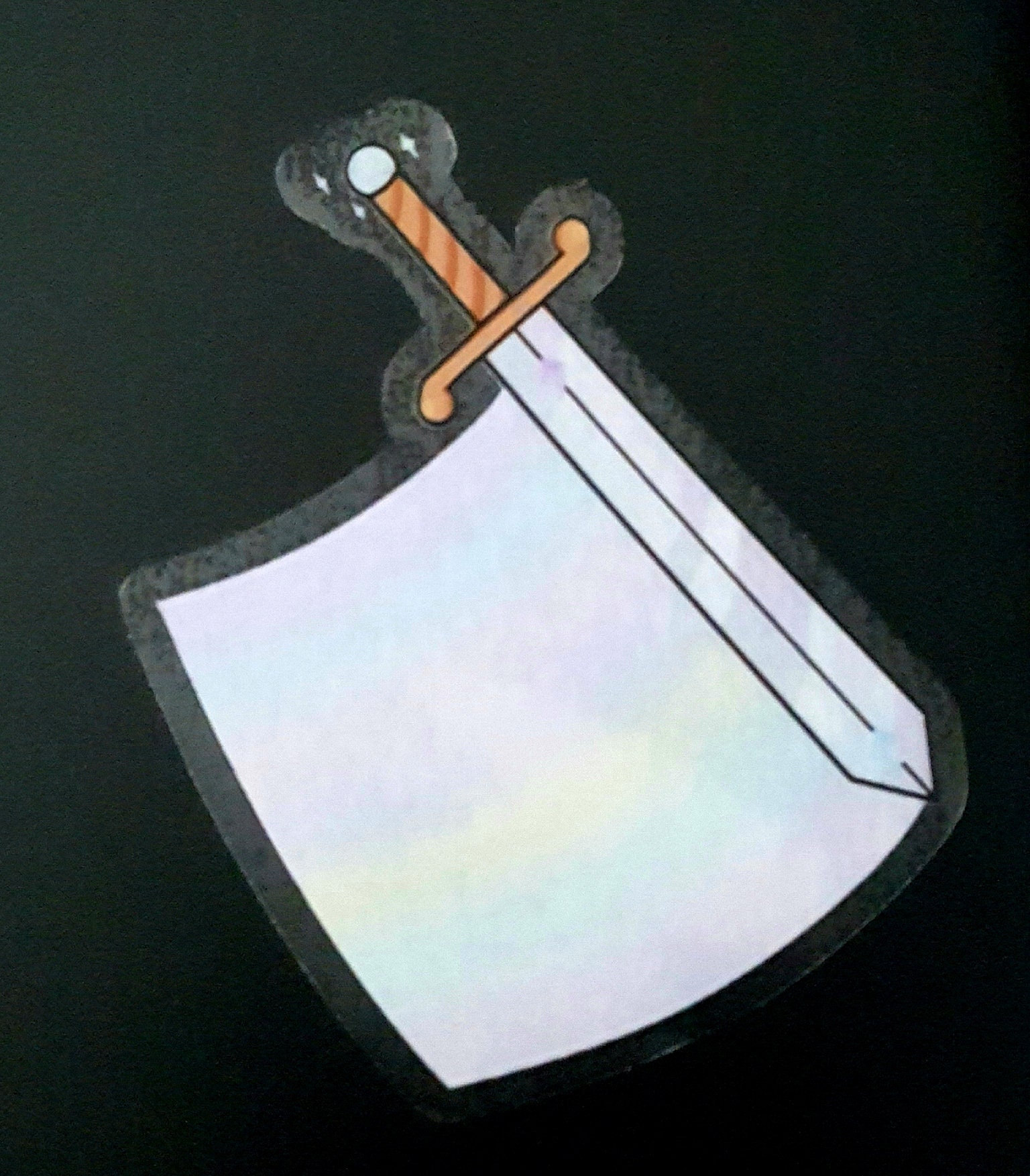 Rainbow Sword Sticker, Colorful Pastel Vinyl Sticker With Transparent ...