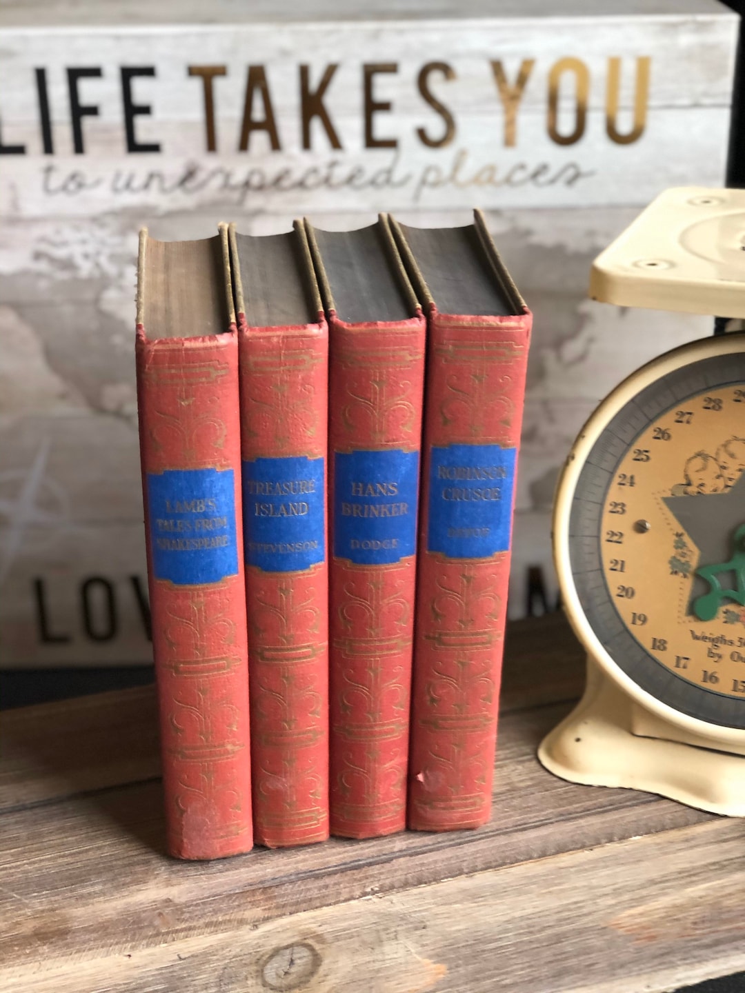 Vintage Book Set Treasure Island and More - Etsy