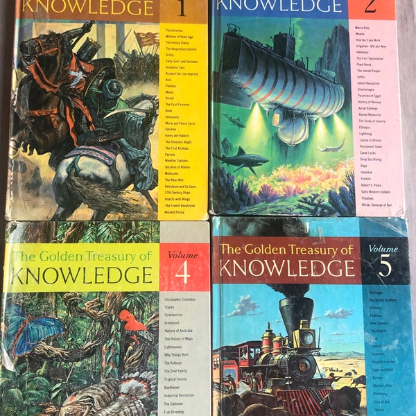 The Golden Treasury of Knowledge Book - Etsy
