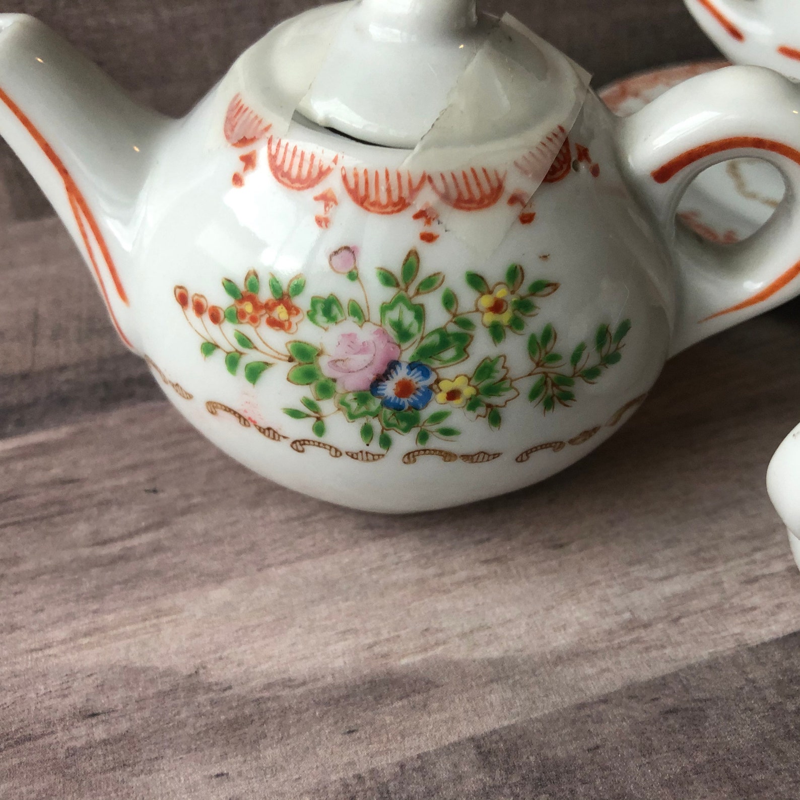 Vintage Child Tea Set Cottagecore floral 1940s farmhouse | Etsy