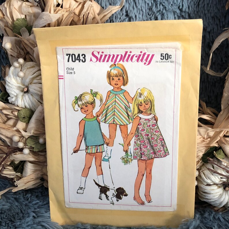 Simplicity Sewing Pattern Little Girl Sundress Summer Dress and Shorts ...