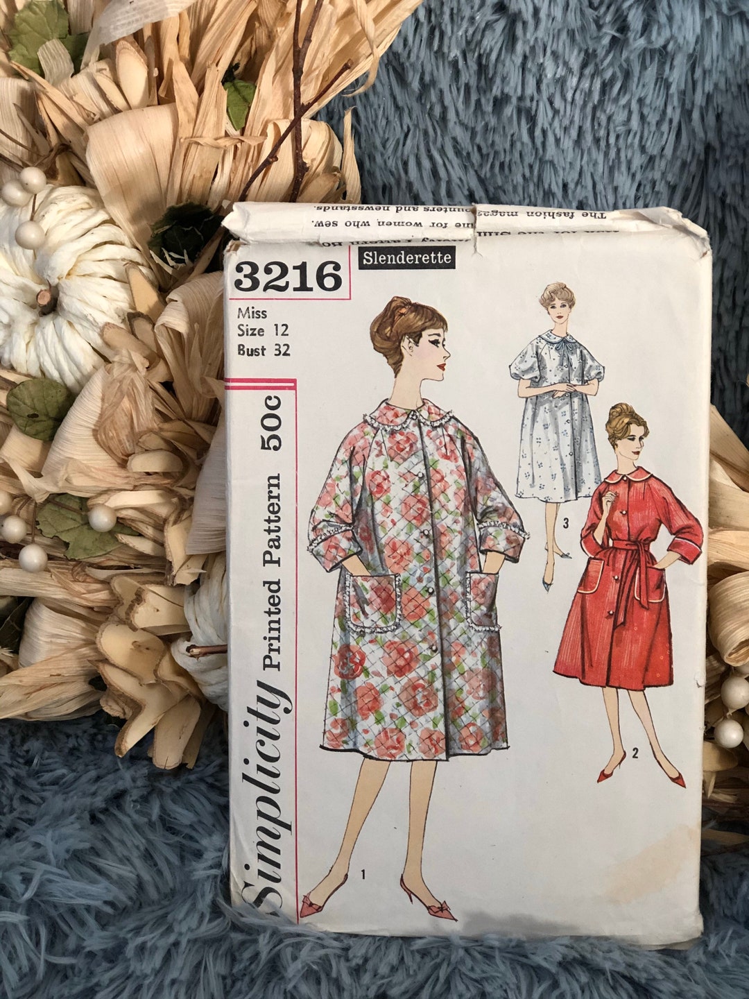 Simplicity 3216 Vintage Negligee Sewing Pattern Size 12 - Etsy