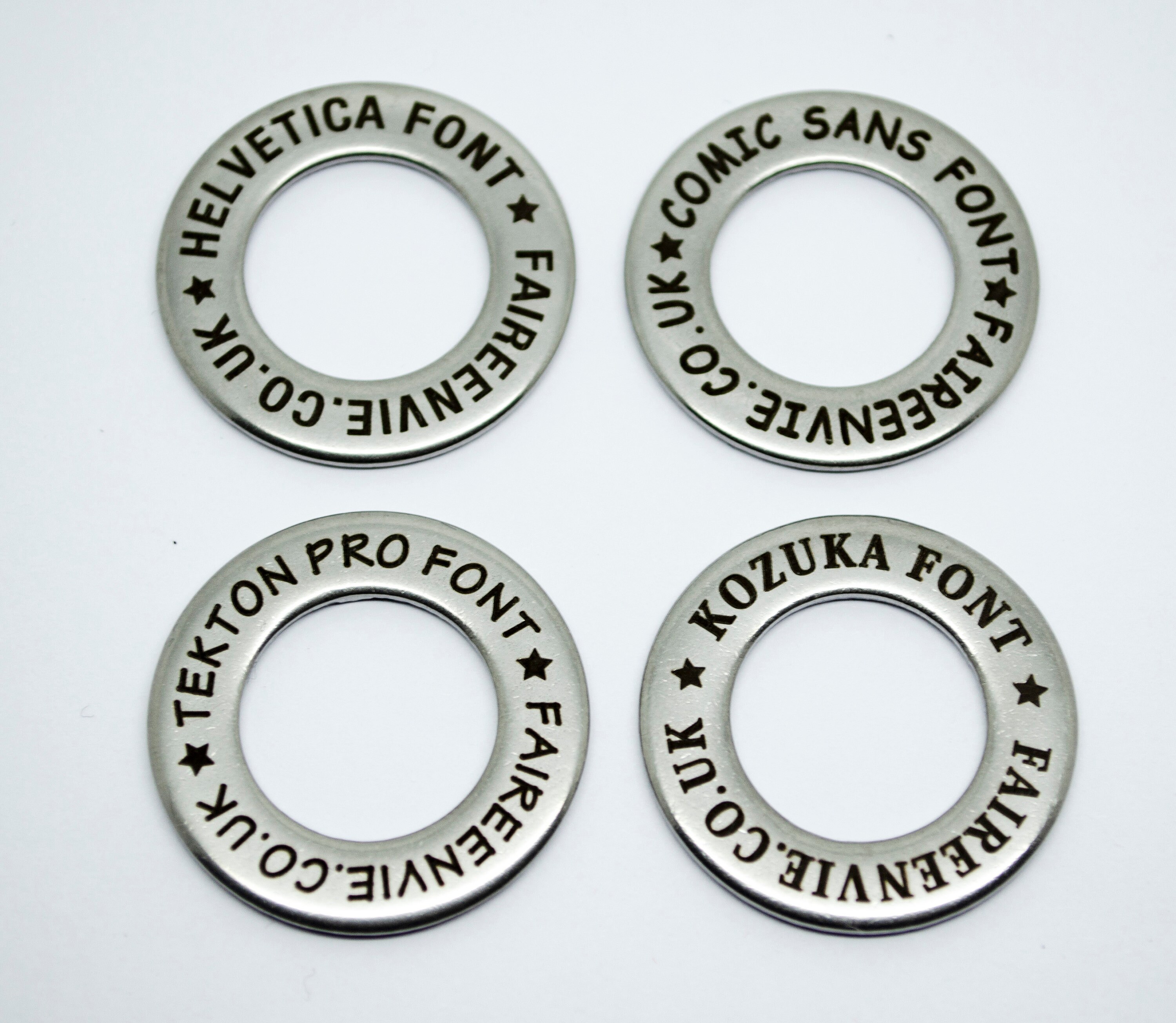 Funky Design Double Sided Dog ID Disc Tag. Stainless Steel | Etsy