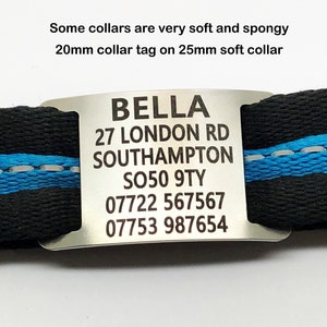 Agility and Working Dog Slip on ID Collar Tag. Stainless Steel FREE ...