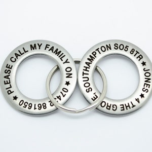 Funky Design Pet Dog ID Disc Tag. Stainless Steel Washer Style ...