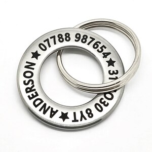 Funky Design Pet Dog ID Disc Tag. Stainless Steel Washer Style ...