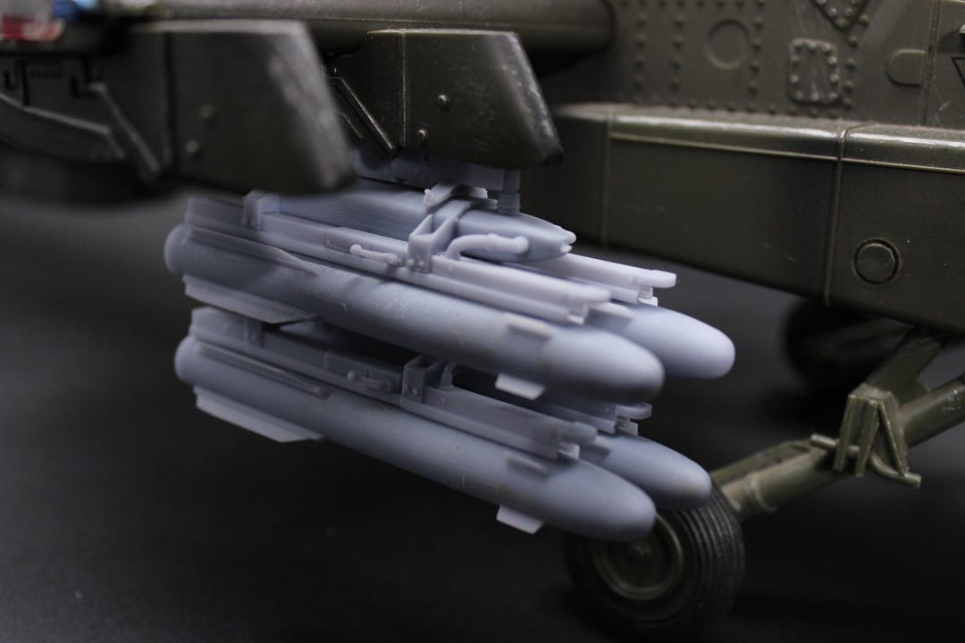 Custom Hellfire Missile Launcher for 1:18 BBI Elite Force AH-64 Apache ...