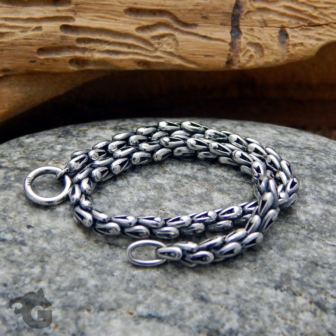 18cm/7.09 925 Oxidized Sterling Silver Snake Scales - Etsy