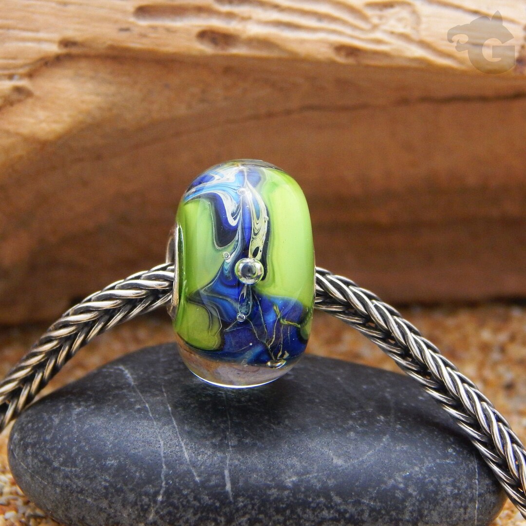 Multicolor European Large Hole Lampwork Bead Handmade Glass Big Hole ...