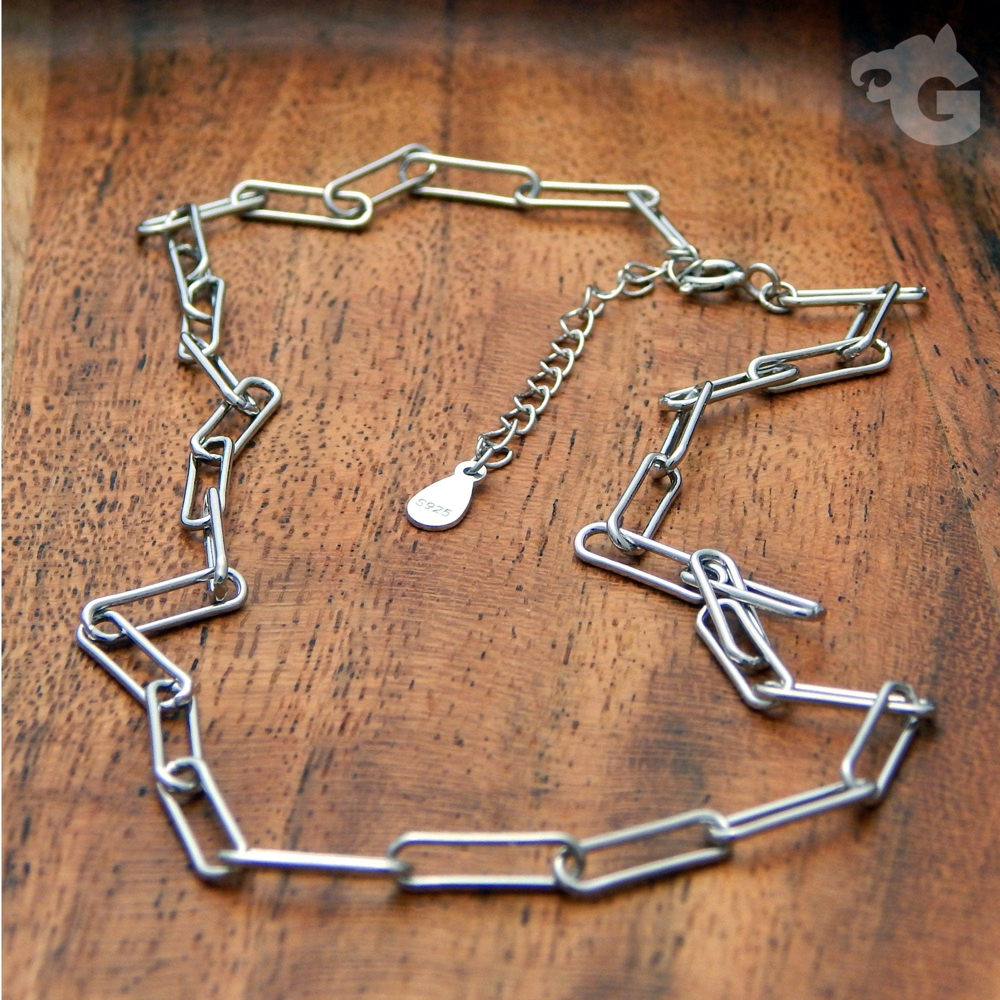 Paperclip chain necklace chain Link Chain Necklace Set | Etsy