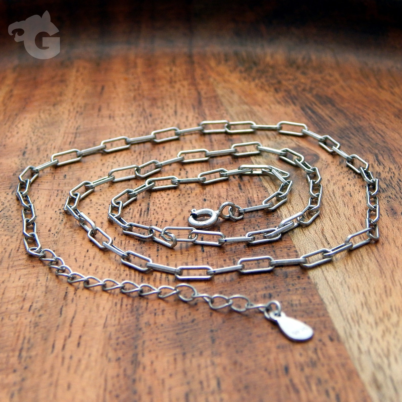 Paperclip Chain Necklace Chain Link Chain Necklace Set | Etsy