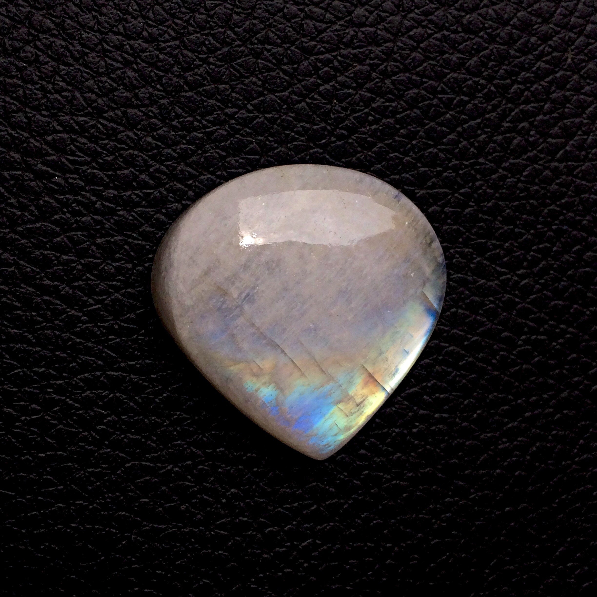 Teardrop Shape Rainbow Moonstone Gemstone Cabochon Blue Flashy | Etsy