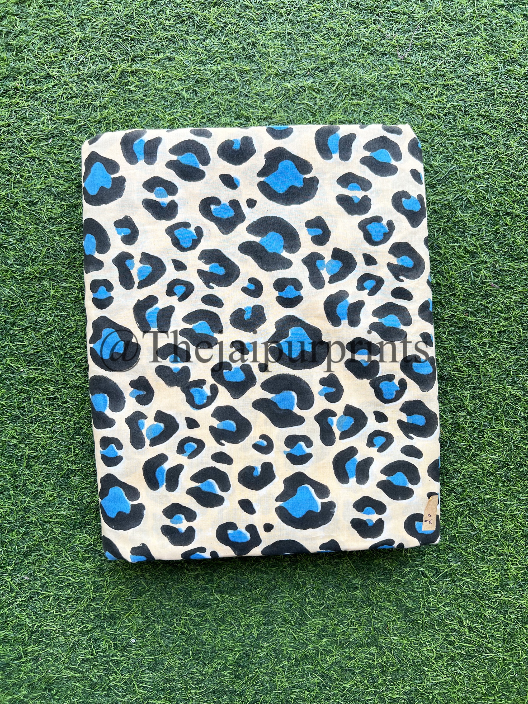 Cheetah Skin Block Print Cotton Fabric: Handmade Indian Sewing Material ...