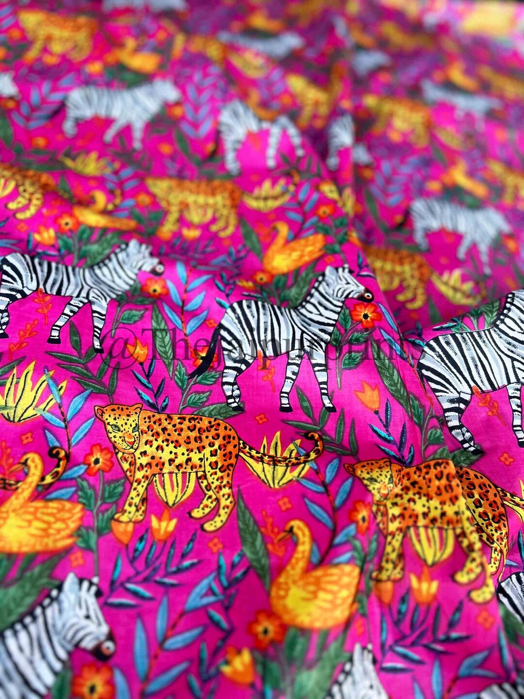 Indian Cotton Fabric: Leopard & Zebra Print, Boho Style - Etsy