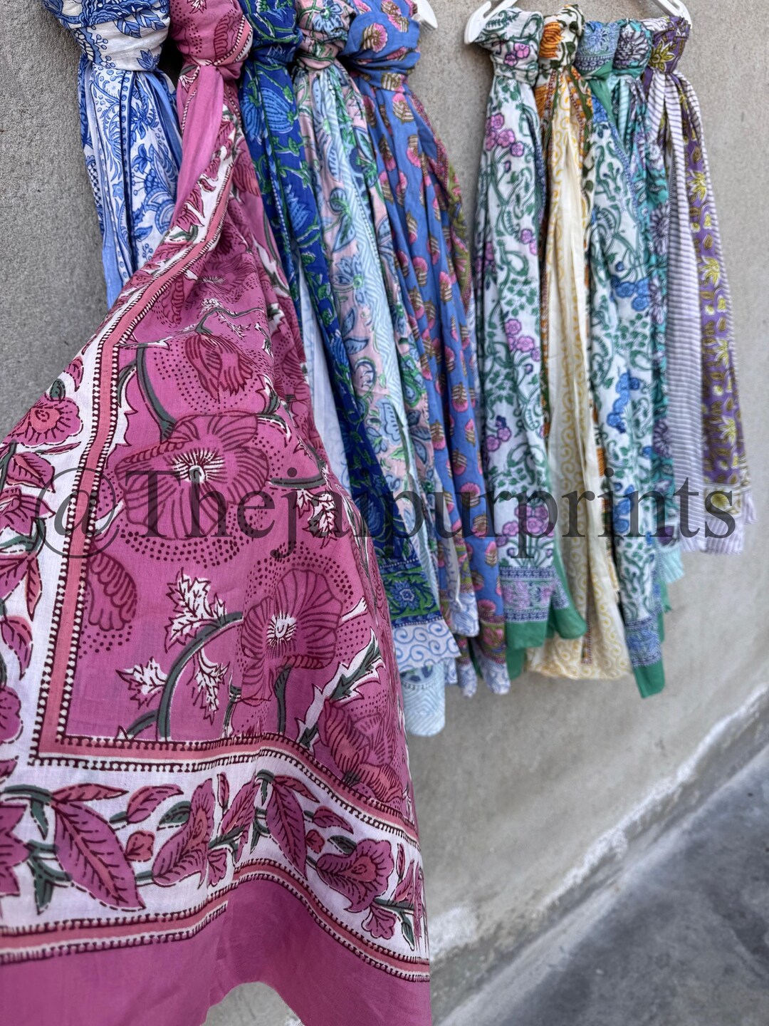 Hand Block Print Cotton Pareo: Indian Beach Wrap Scarf - Etsy