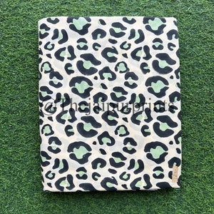 Cheetah Skin Block Print Cotton Fabric: Handmade Indian Sewing Material ...