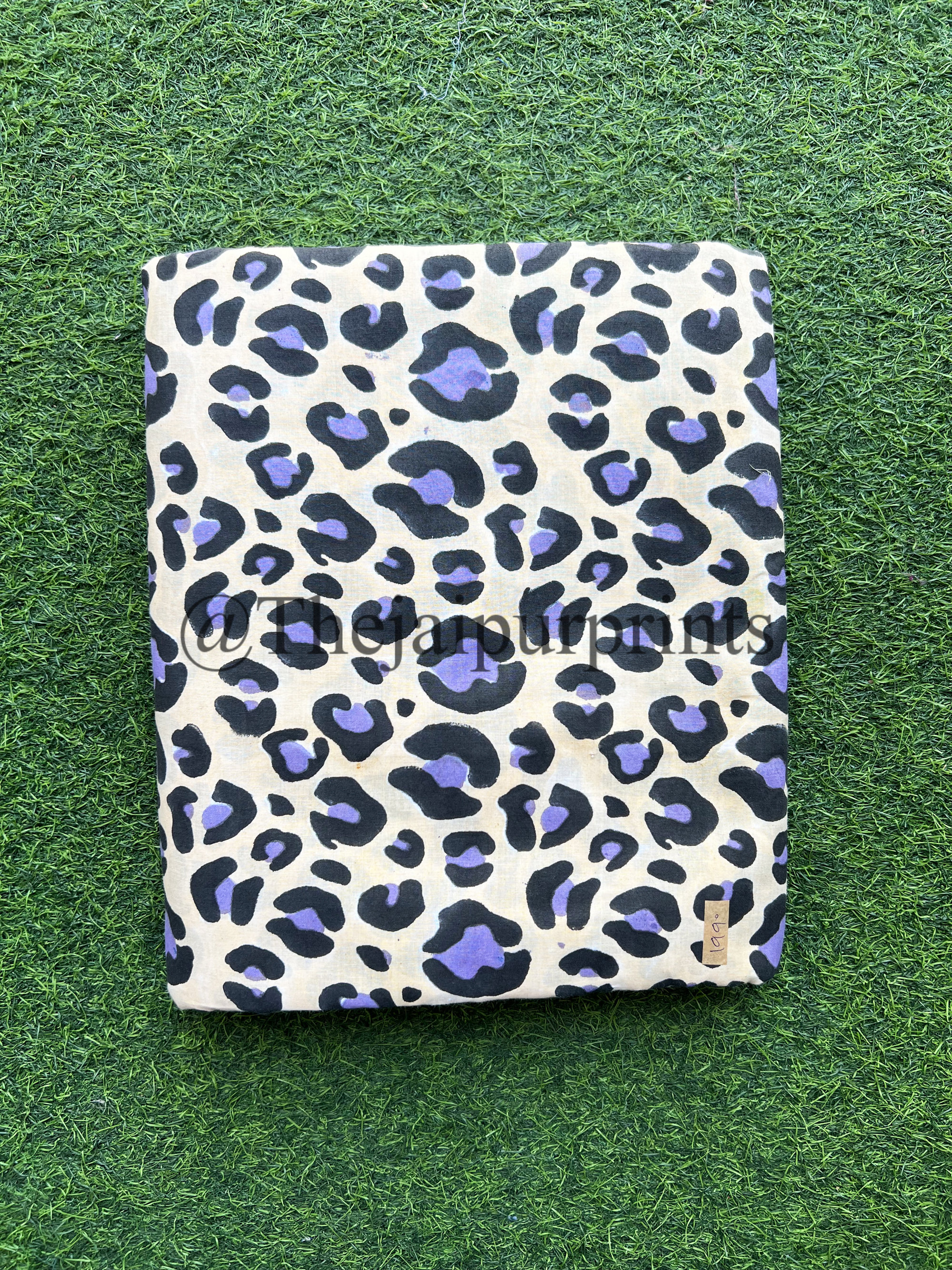 Cheetah Skin Block Print Cotton Fabric: Handmade Indian Sewing Material ...