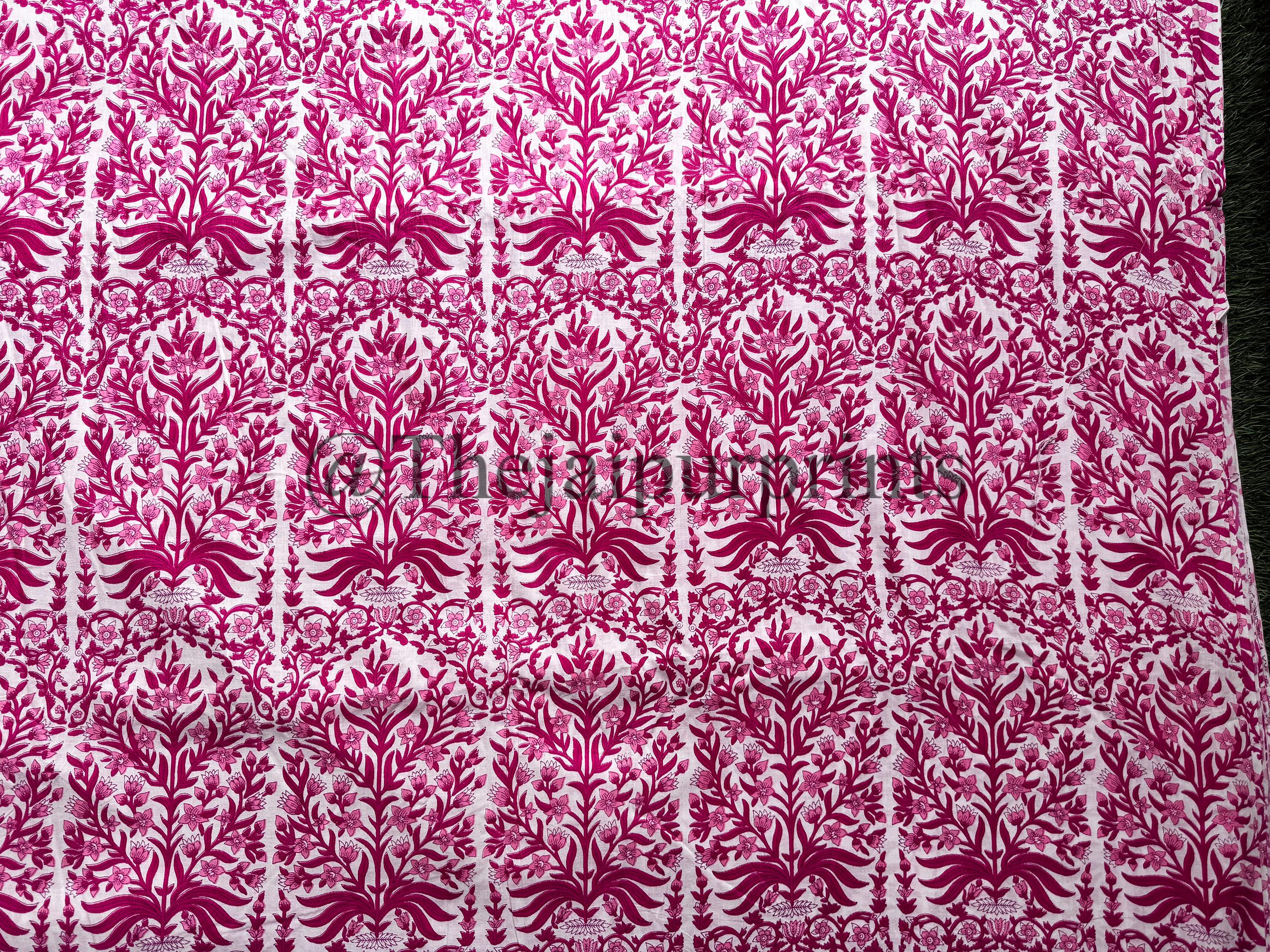 Hand Block Print Cotton Fabric: Natural Dye Sewing Material - Etsy