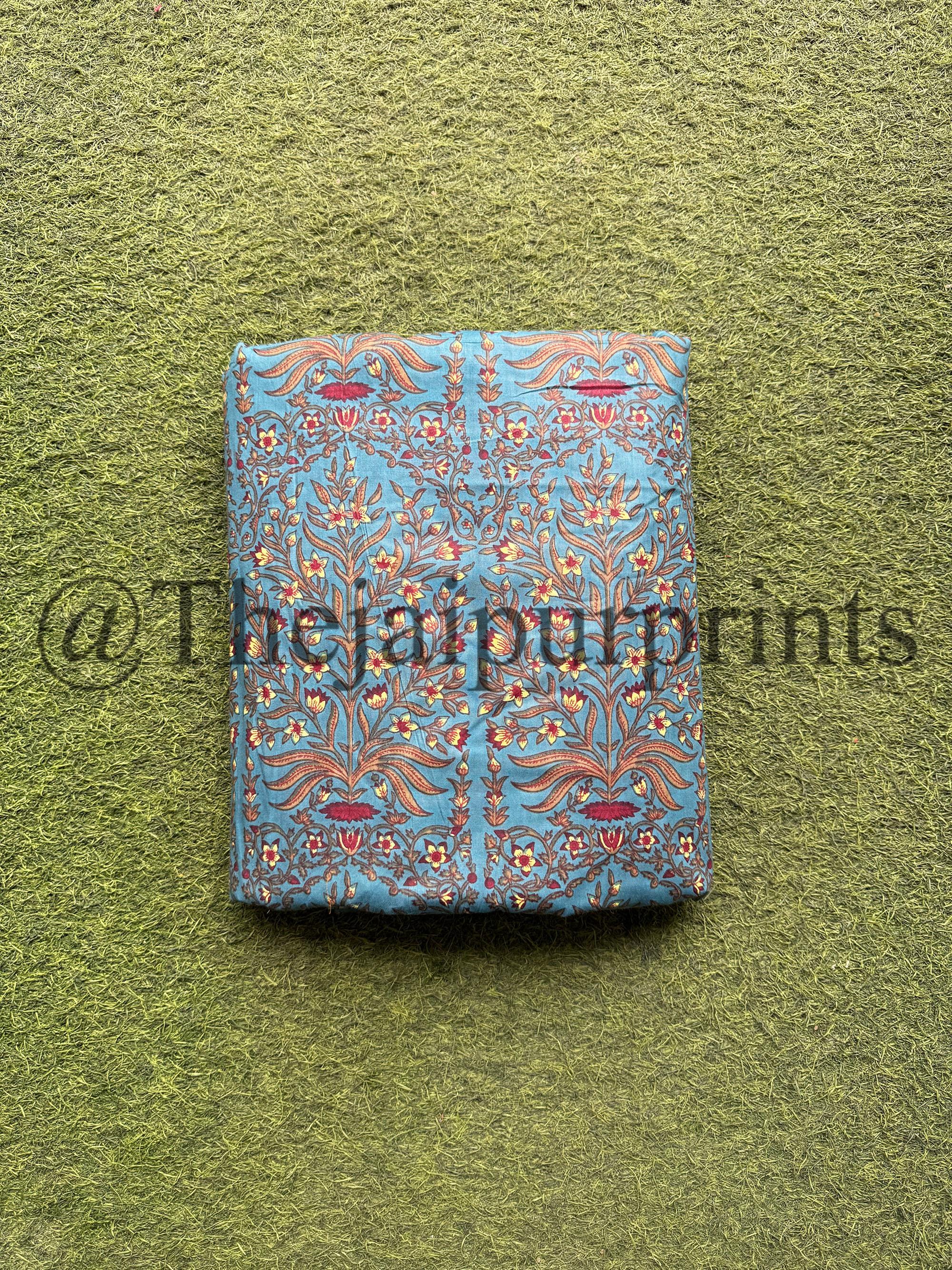 Hand Block Print Cotton Fabric: Natural Dye Sewing Material - Etsy