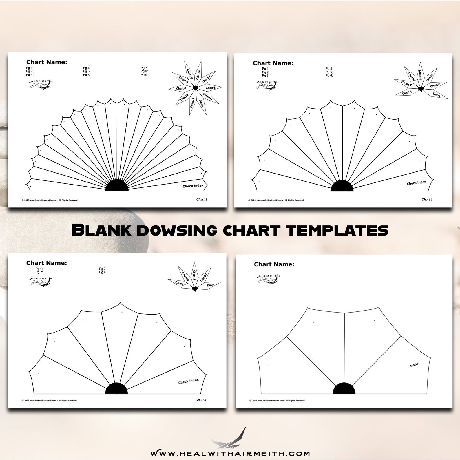 Blank Templates to Create Your Own Dowsing Books and Charts - Etsy