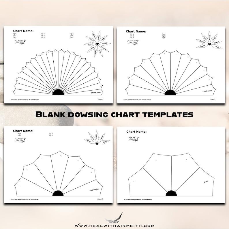 Blank Templates to Create Your Own Dowsing Books and Charts - Etsy