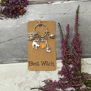 Witch Keyring, Best Witch Keyring, Witch Keychain, Halloween Gift ...