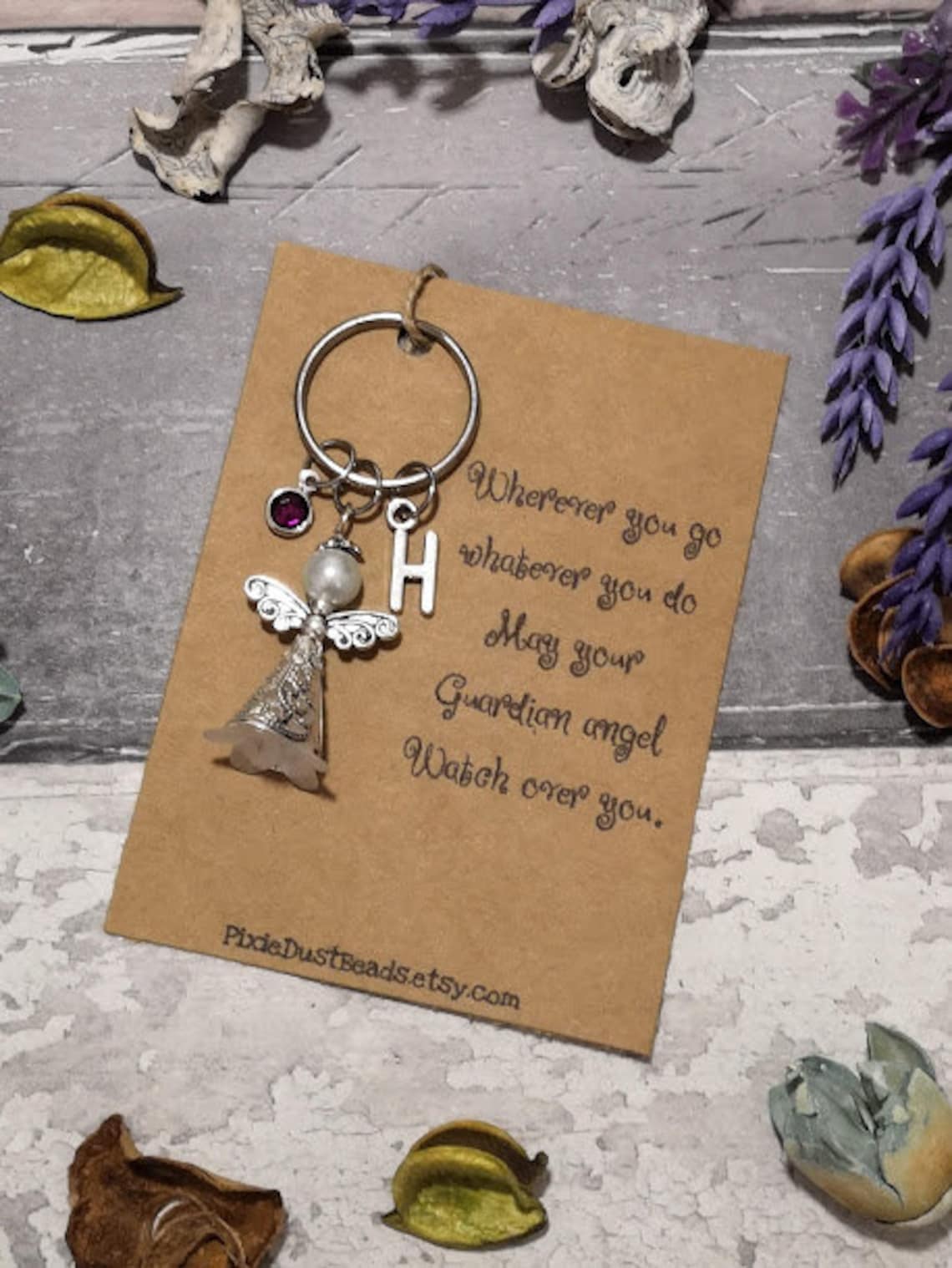 Guardian Angel Keyring guardian Angel Keychain Guardian - Etsy