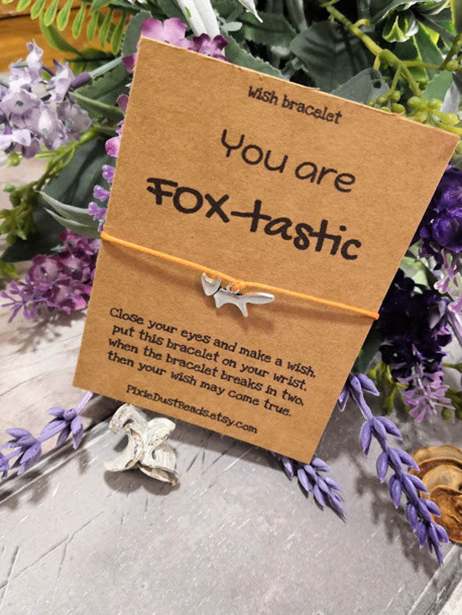 Fox Wish Bracelet Fox Charm bracelet Fox Bracelet Fox | Etsy