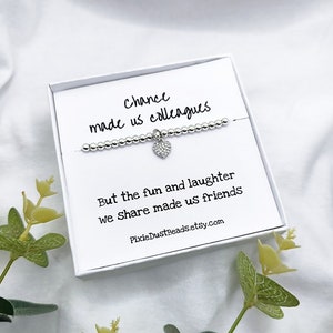 Chance Made Us Colleagues Bracelet Gift for Friend Leaving Gift New Job ...