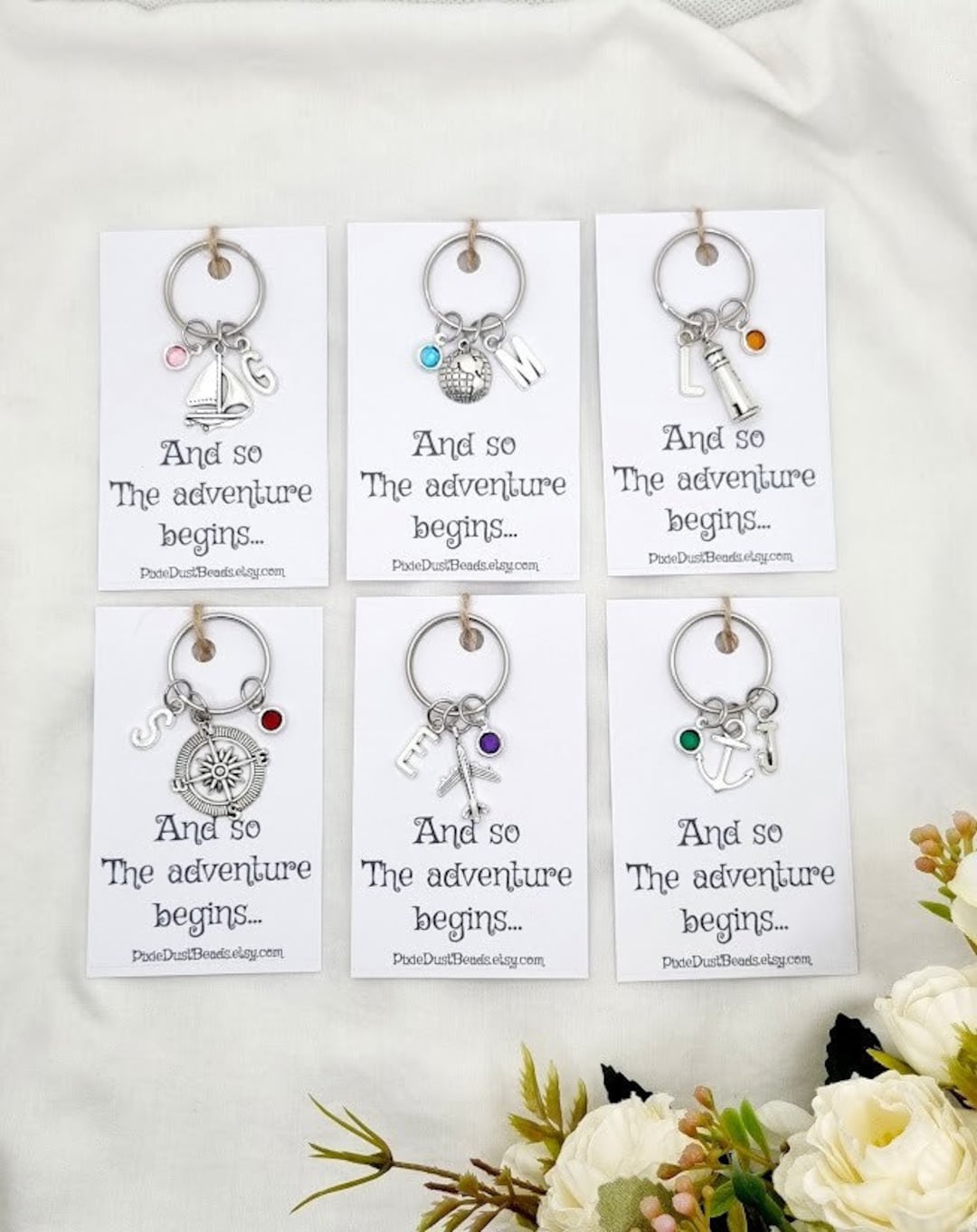 Travel Keyring, Compass Keyring, Personalised Keychain, Travelling ...